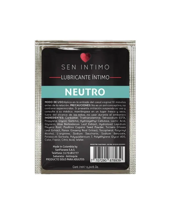 Lubricante Íntimo Neutro x 7 ml - Fetiche Sensual - Tienda Erótica para ...